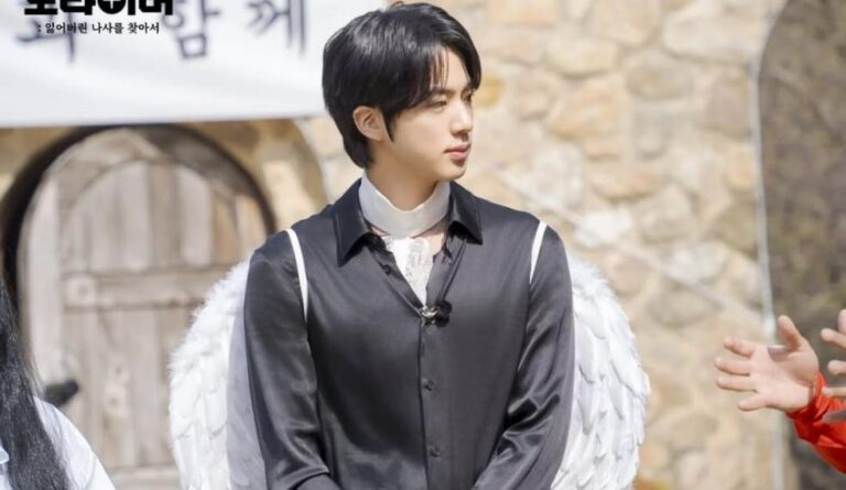 Jin se transforma em anjo para reality da Netflix